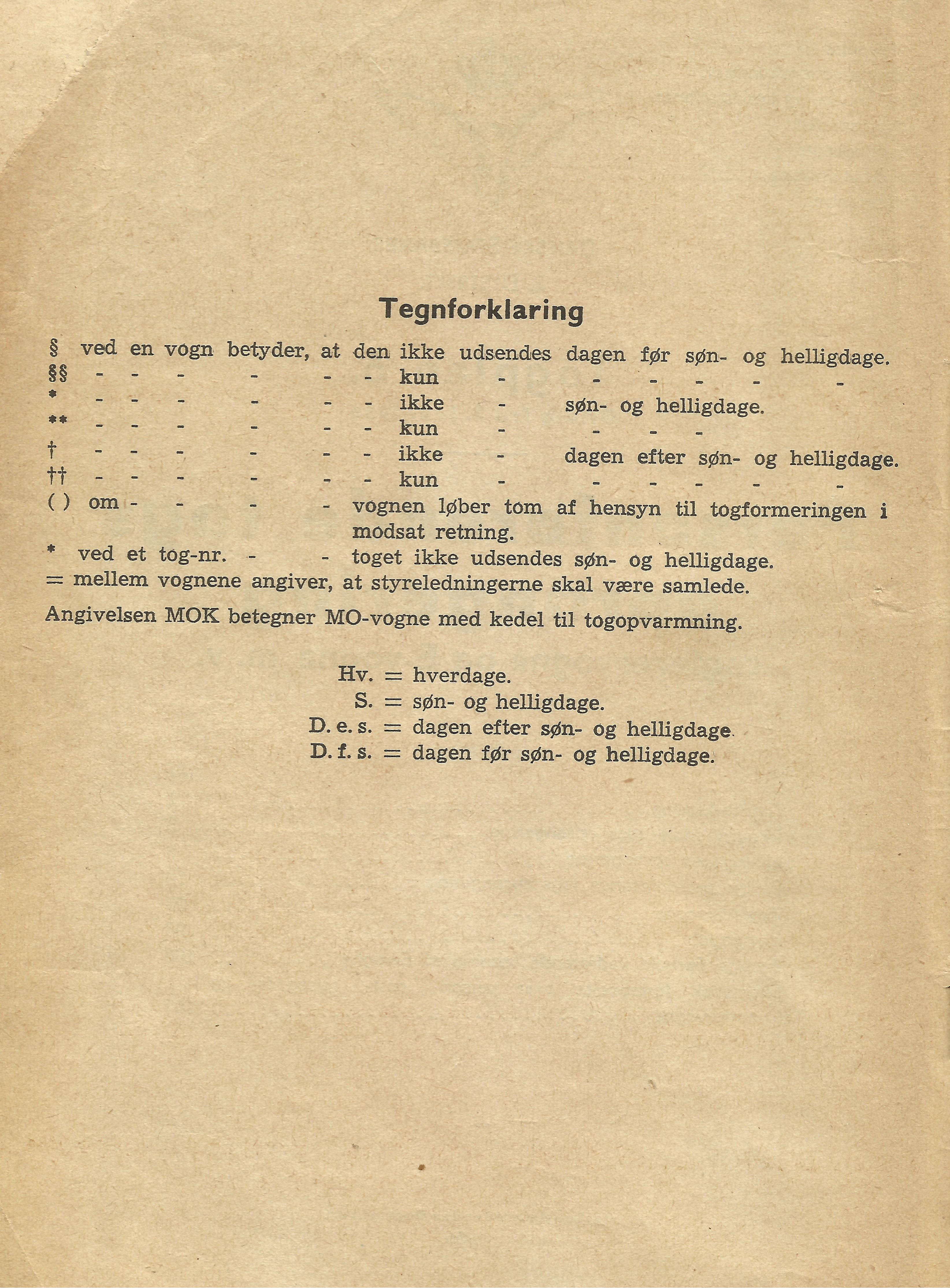 Personførende togs oprangering juni 1956, Togplan 6, 2. Distrikt ...